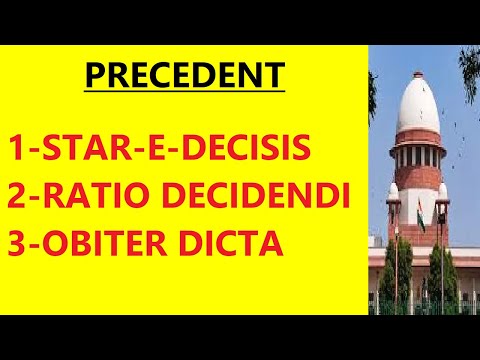 Article 141 | Meaning of stare decisis | ratio decidendi | obiter dicta | Sources of Law