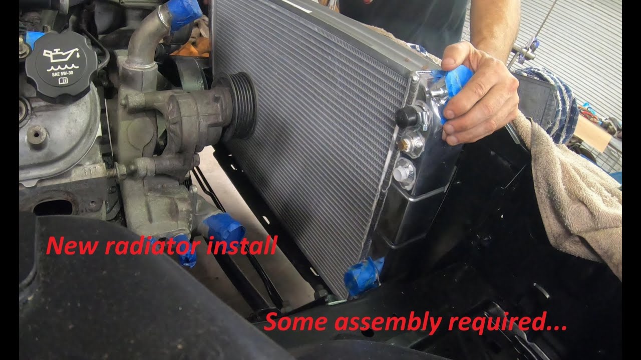 The Third Gen Camaro gets a new radiator installed. Some cutting req...