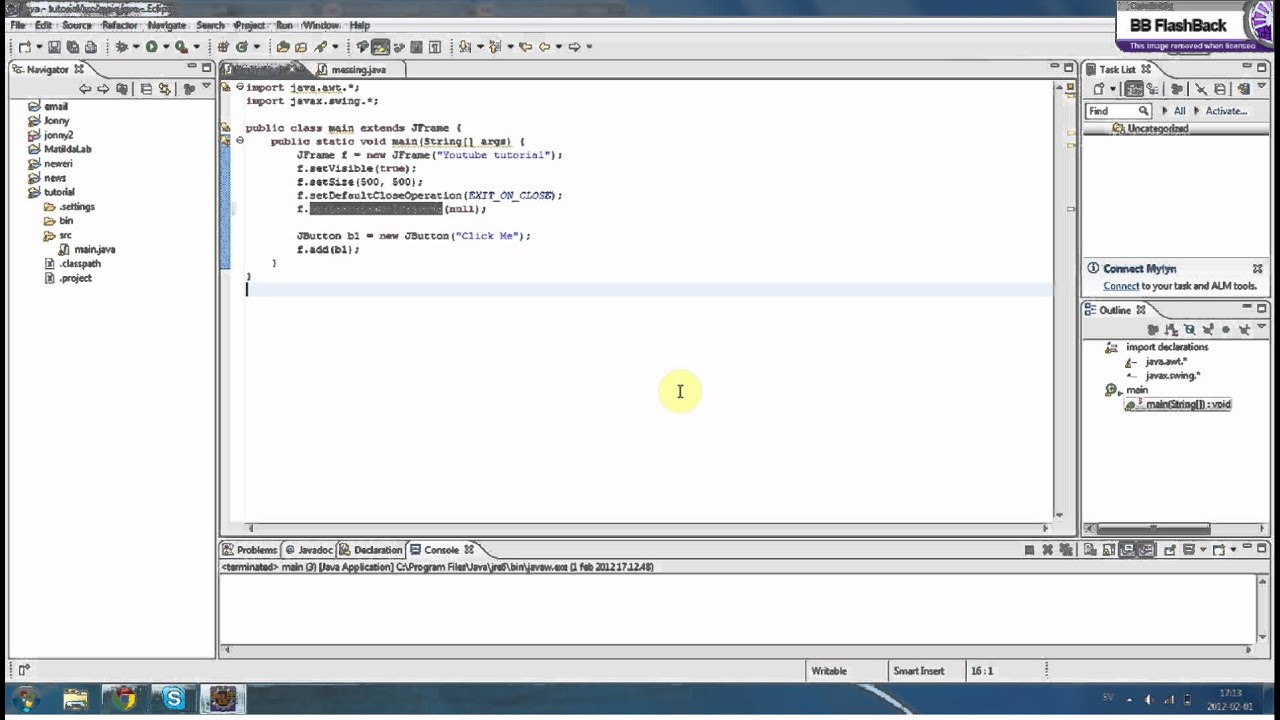 Java Swing Tutorial - Part 2 - JButtons and ActionListeners
