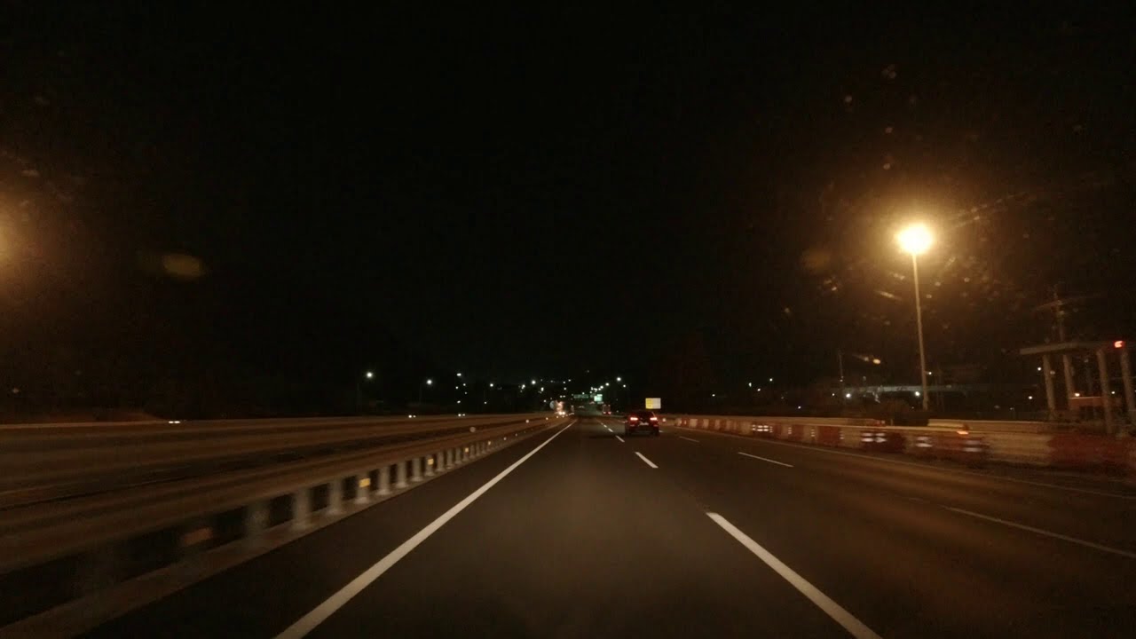 ASMR Highway Driving at Night (No Talking, No Music) - Busan to Seoul, Korea