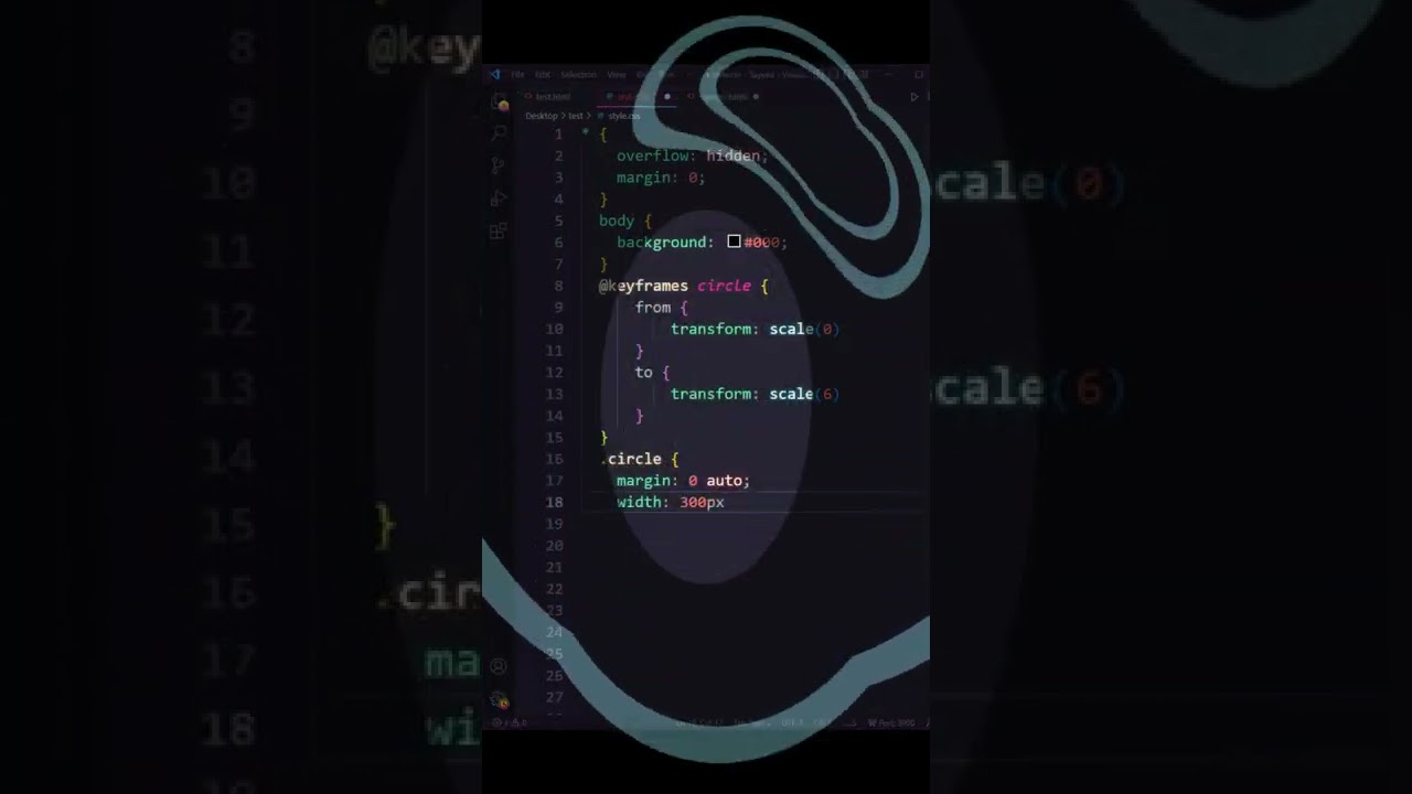 CSS Code Circle Animation html #shorts