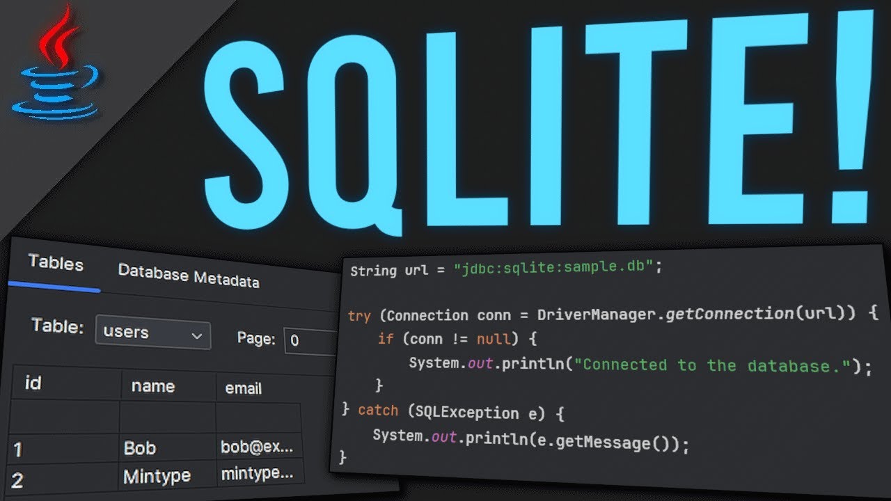 SQLite in JAVA | (simple & easy)
