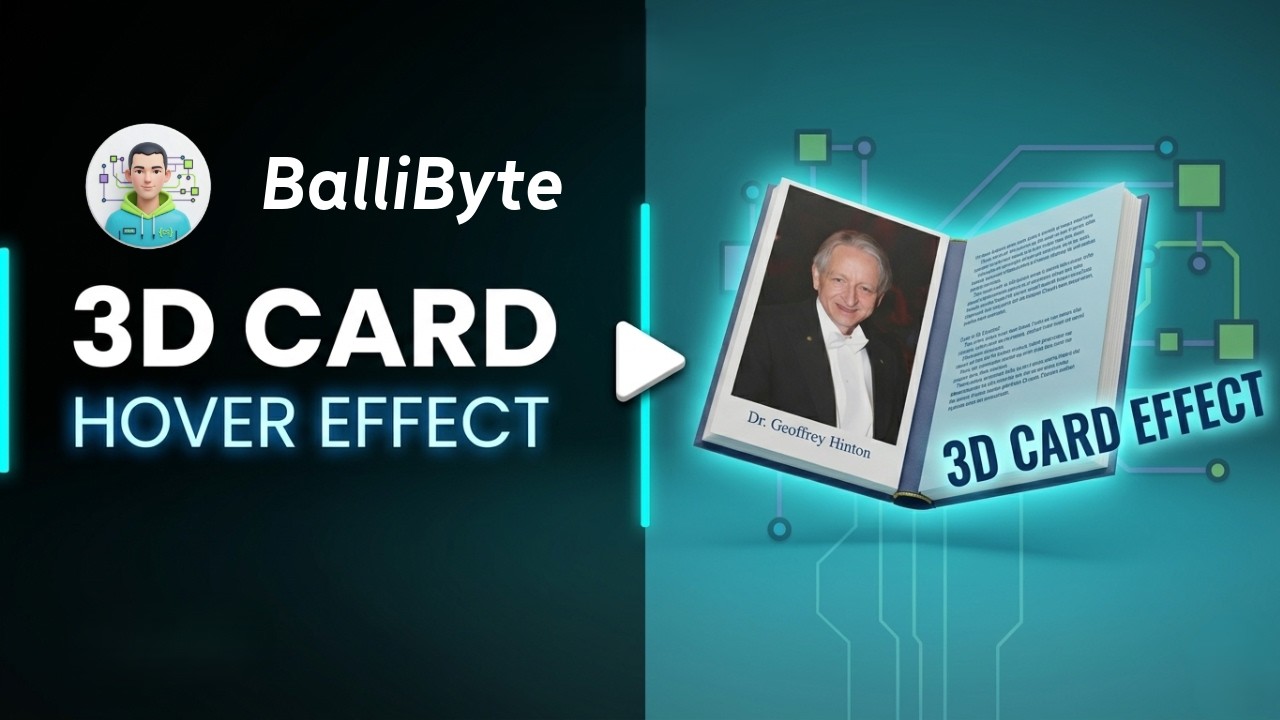 3D Card Hover Effect using HTML & CSS | Step-by-Step