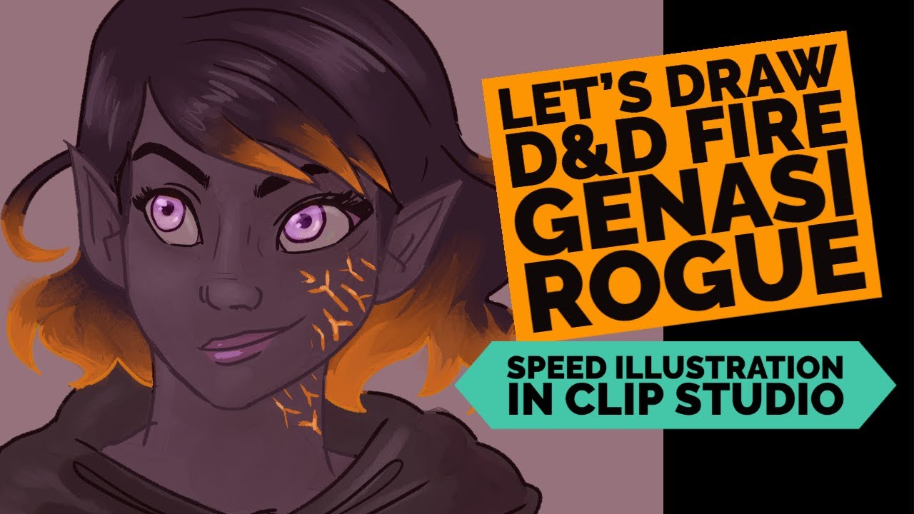 Let's Draw - D&D Fire Genasi Rogue