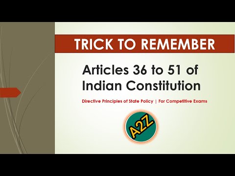 ✅ Trick to Remember Articles 36 to 51 | DPSP | Indian Polity for SSC, UPSC, Railway