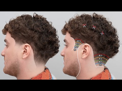 HOW TO DO A BLOWOUT TAPER : Step By Step Barber Tutorial ( Curly Hair )
