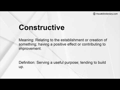Constructive Meaning