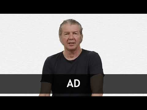 AD definition in American English | Collins English Dictionary