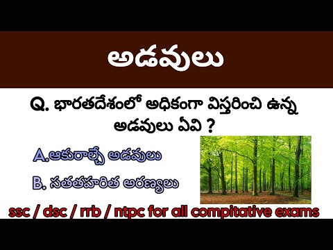 Forests of India | Complete Geography Class in Telugu for APPSC, TSPSC, SSC & RRB#dsc #rrbntpc