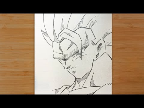 Cómo Dibujar a Goku SSJ3 Paso a Paso Fácil con Lápiz ✏️