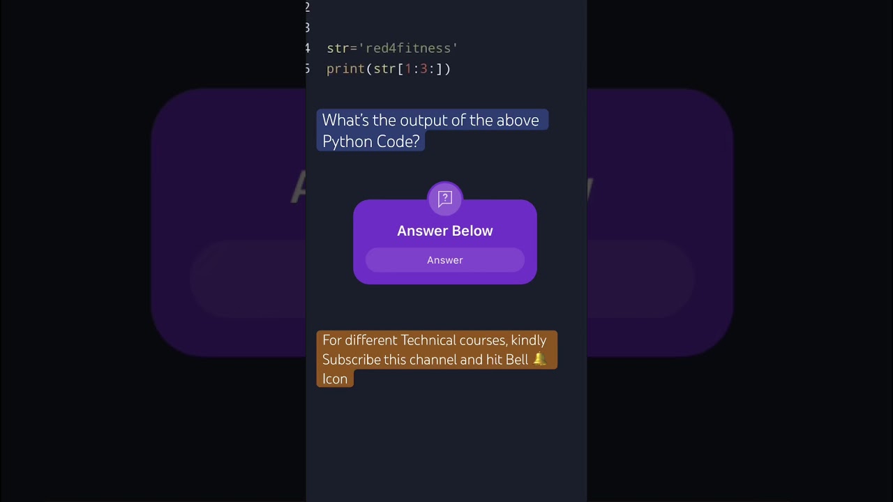 Python Code Snippet-32 #pythonmcq #pythonshorts