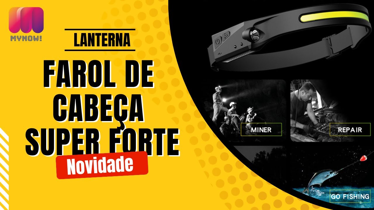 Farol Lanterna De Cabeça Led Super Forte Resistente Água