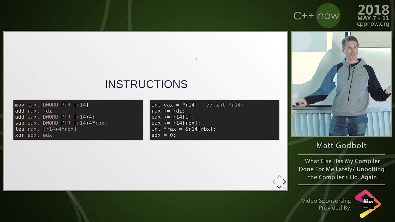 C++Now 2018: Matt Godbolt “What Else Has My Compiler Done For Me Lately?”