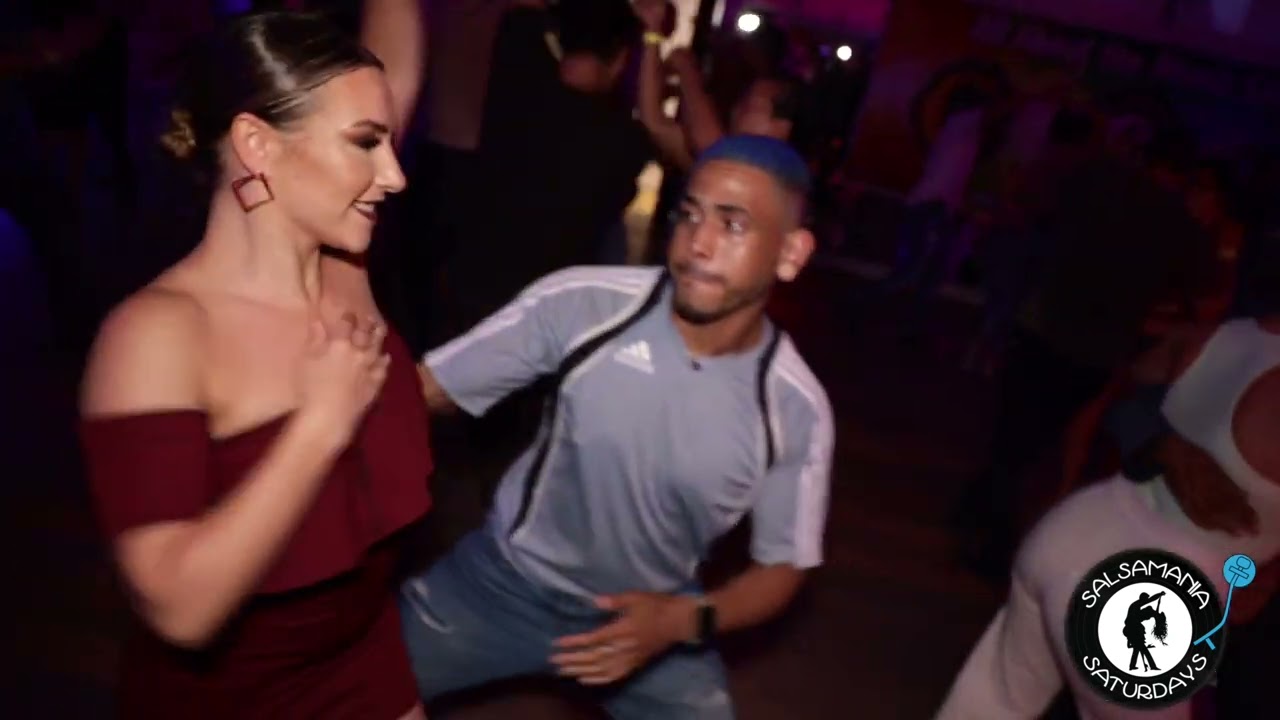 Ana Garcia and Joshua social dancing at Salsamania Saturdays