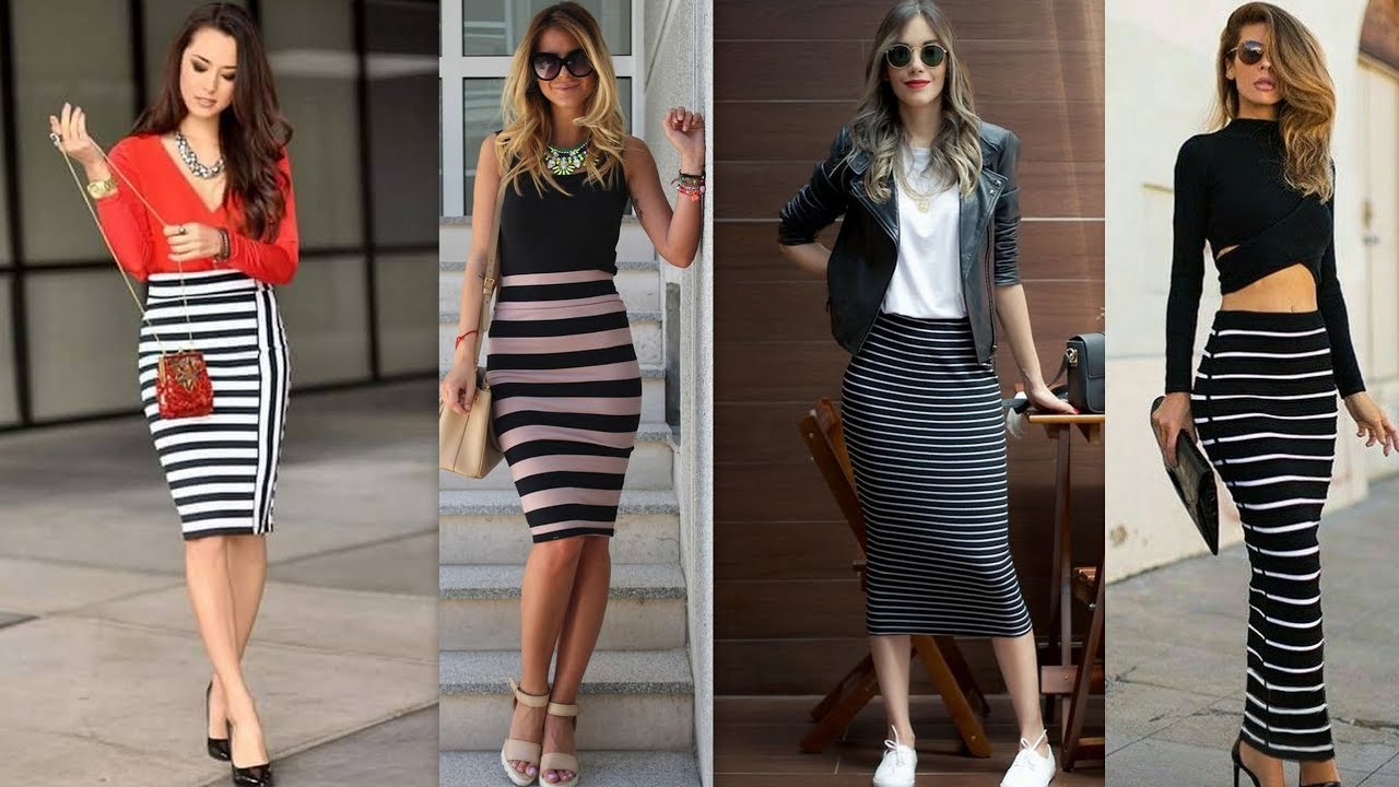 Estilo Faldas Rayas - Outfits Ideas  2018/2019