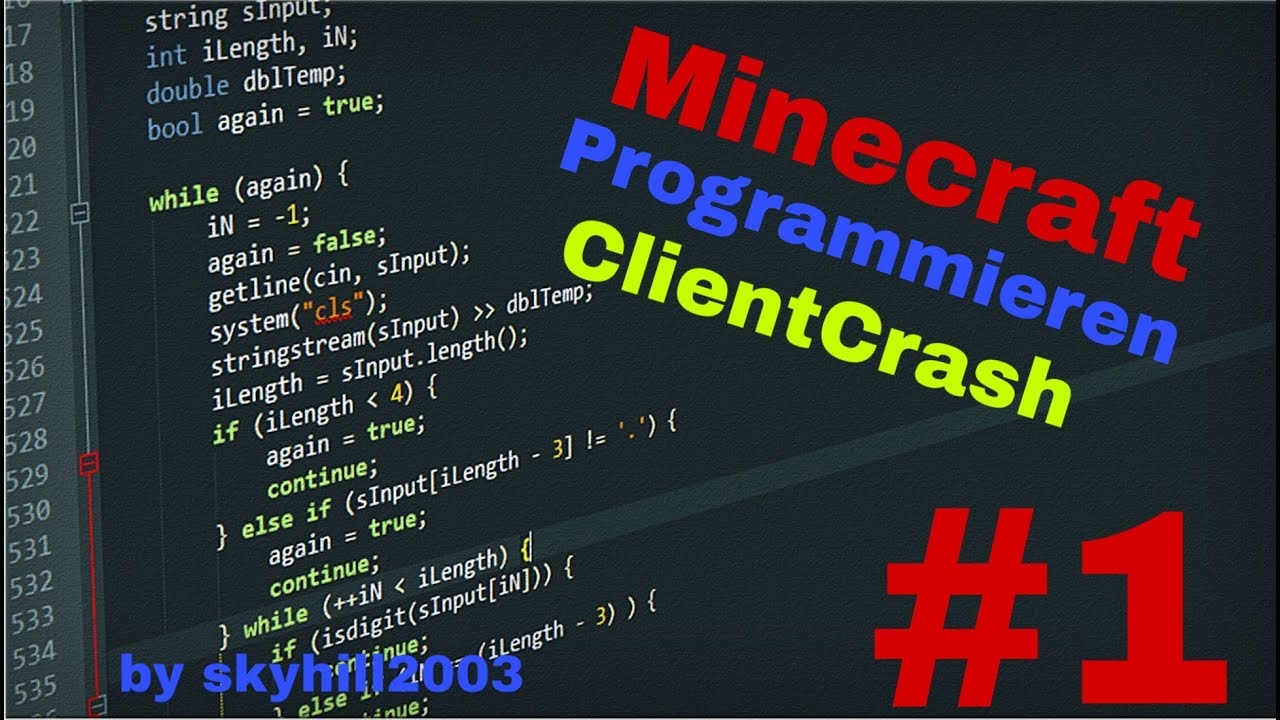 Minecraft ClientCrash Essentials Programming [SPEEDCODING|#1]