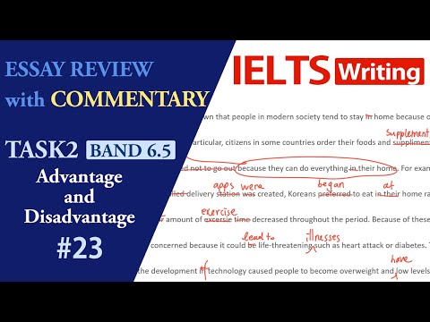 How to write a good IELTS WRITING an essay with commentary #23 Advantage and Disadvantage
