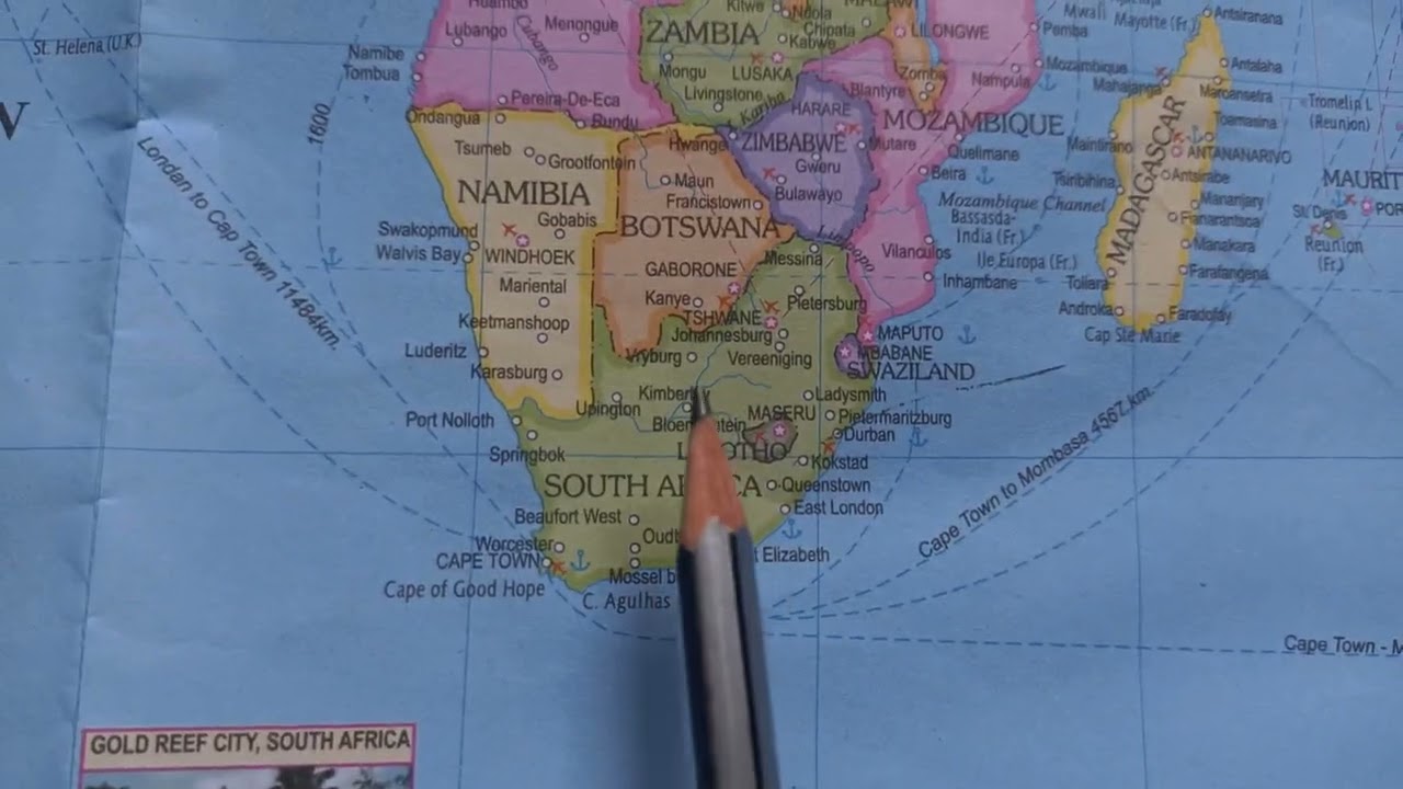 LESOTHO MAP | #worldmap #lesotho #africancountry