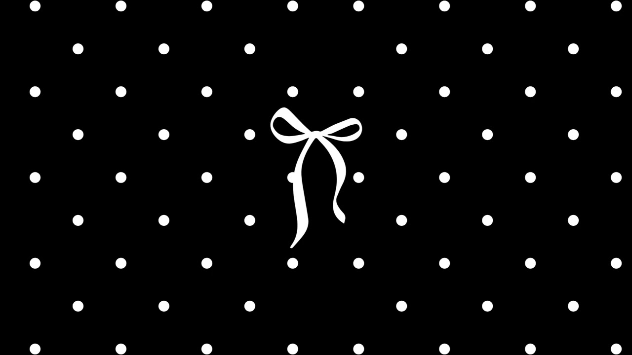 🎀 Bow Wallpaper with Polka Dot Background | 1 Hour Loop | Aesthetic Screen Ambience (No Music)