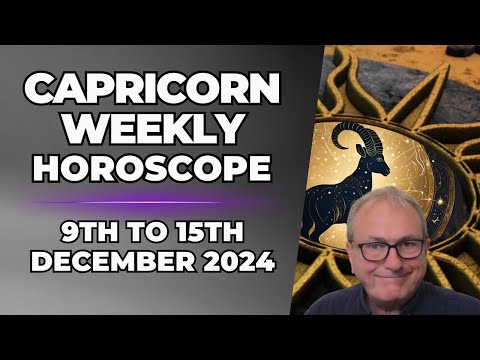 Capricorn Weekly Horoscope 9th to 15th December 2024