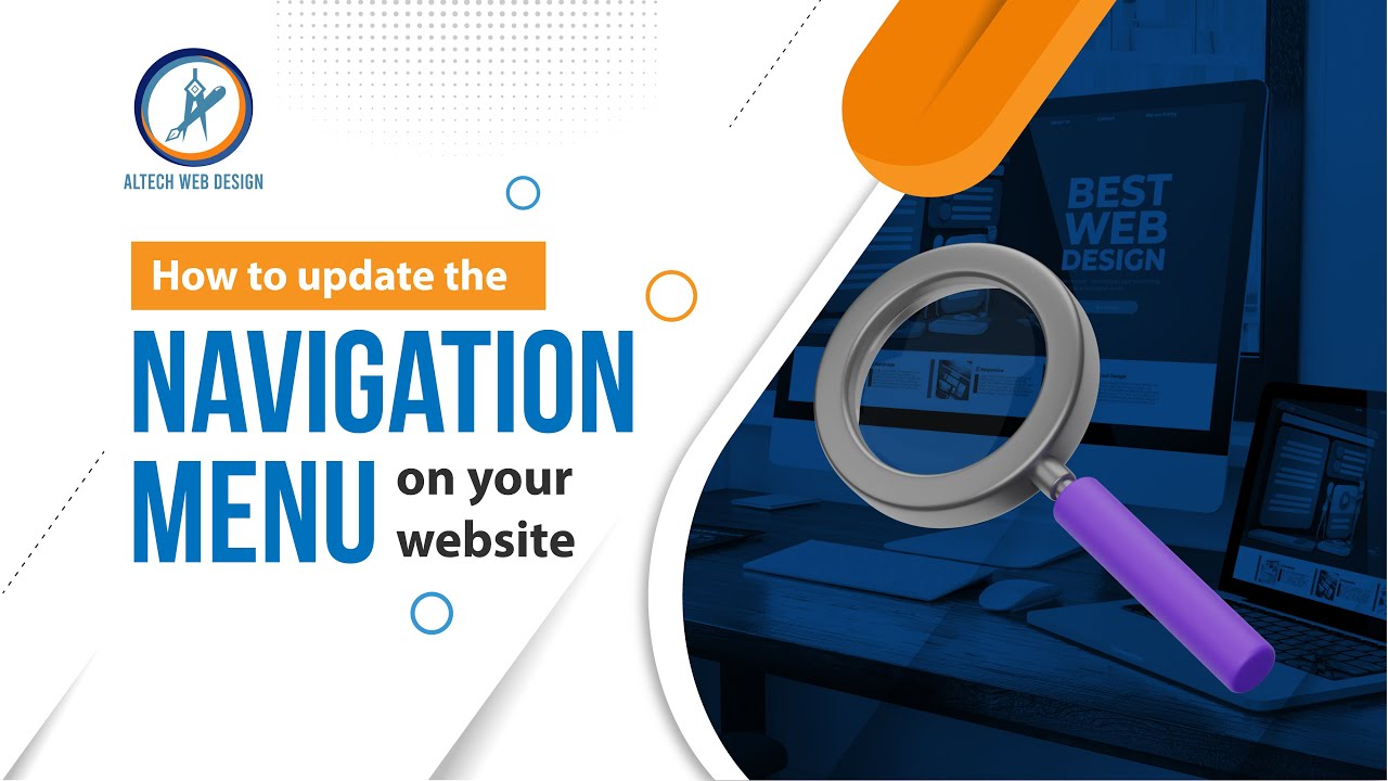 How to update the navigation menu on your website - ALTECH TUTORIALS
