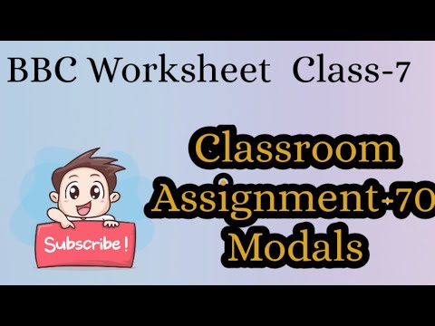 Modals: Assignment, Class 7 BBC Compacta Solutions- 1 Video Lecture ...
