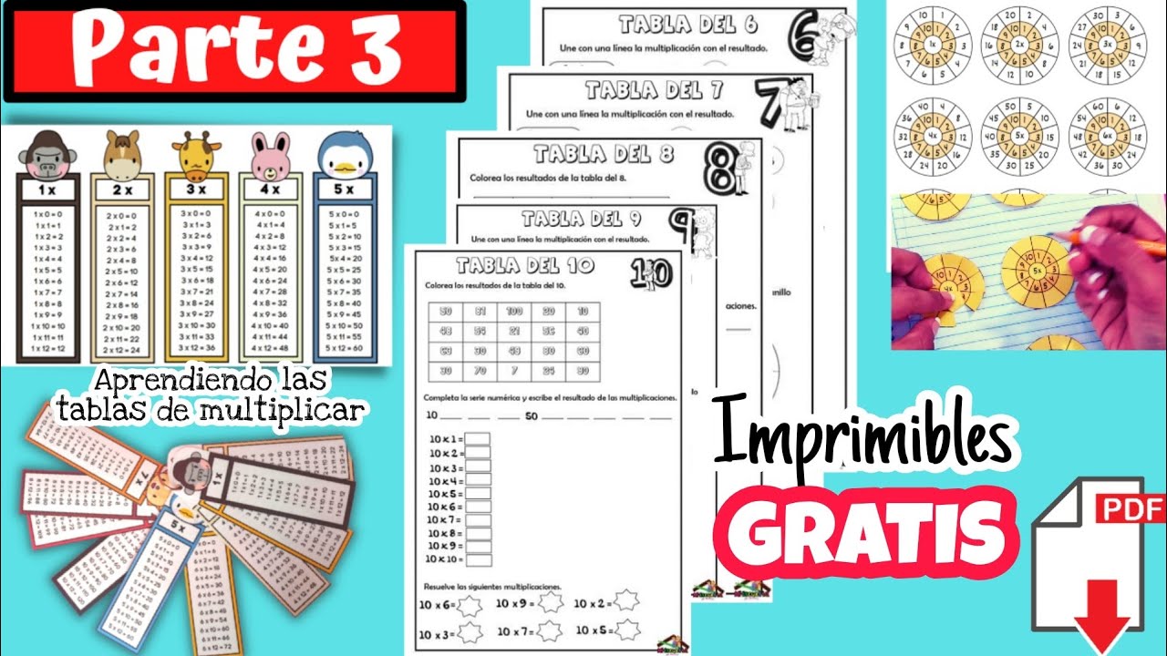 Material Didáctico para multiplicar PDF/Imprimibles GRATIS