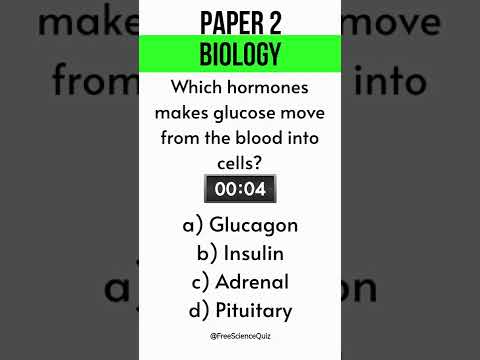 GCSE Biology Paper 2 [Hormones]  Quick Quiz Question 132 #Shorts