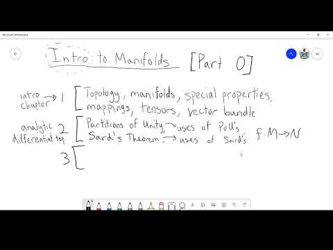 Intro to Manifolds Part 0: Syllabus