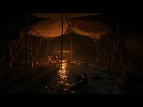 Camping in the woods during a storm with authur | RDR2 ASMR