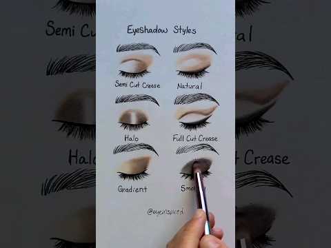 How to apply different eyeshadow styles 💅#art #artwork #draw #drawing #makeup #fashion #painting