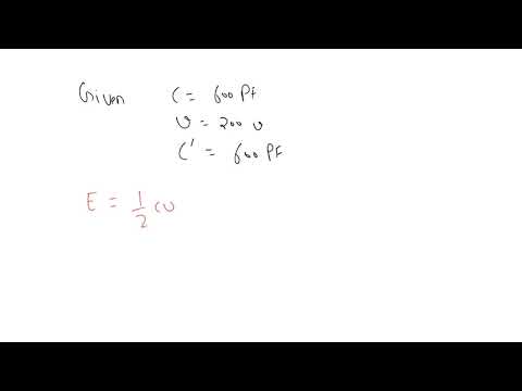 "A 600 pF capacitor is charged by a 200 V supply. It is then disconnected from the supply and is co…