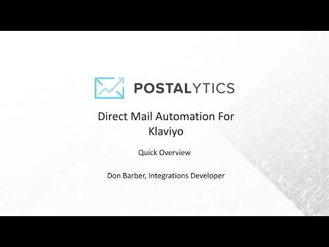 Klaviyo Direct Mail - Postalytics Direct Mail Automation