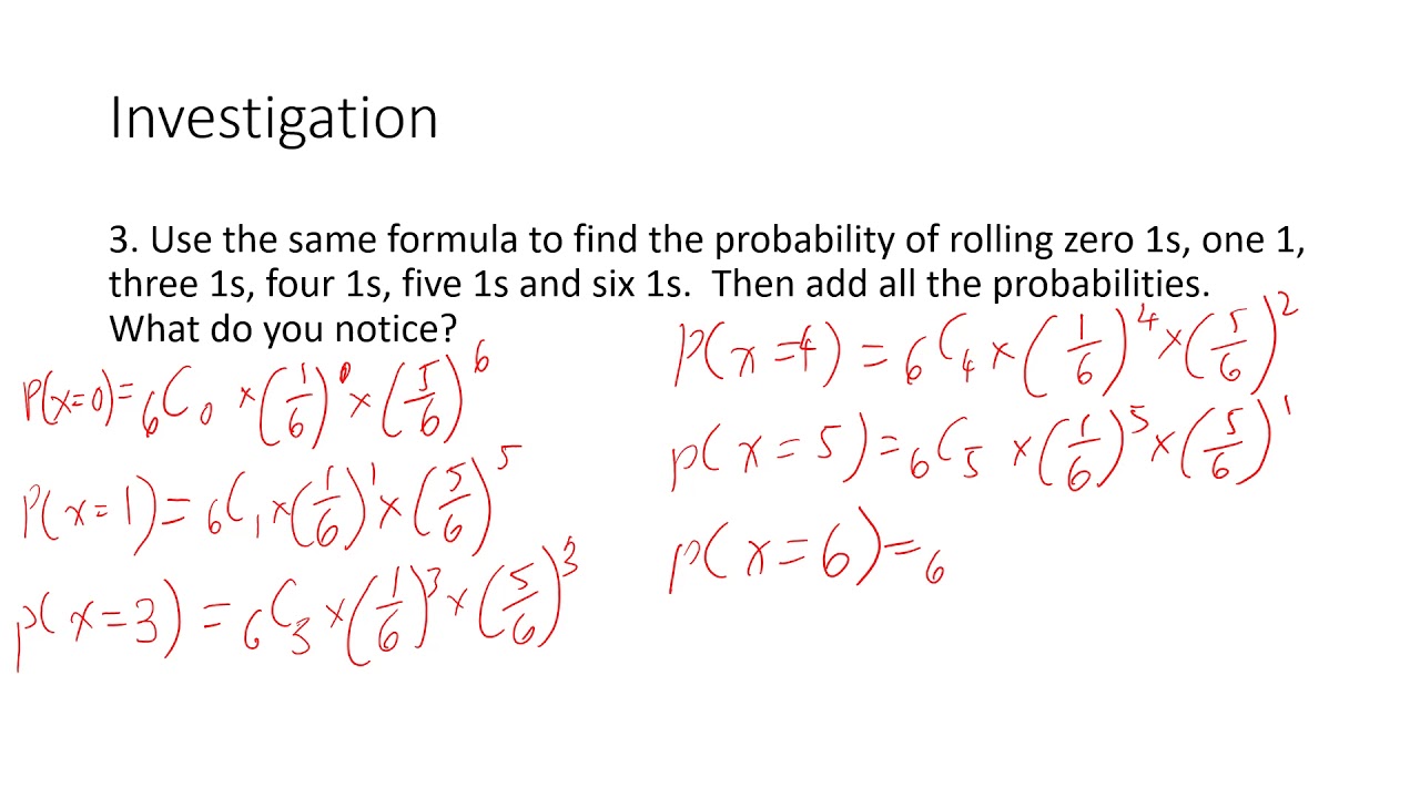 MDM4U - 4.3 - Binomial Distributions