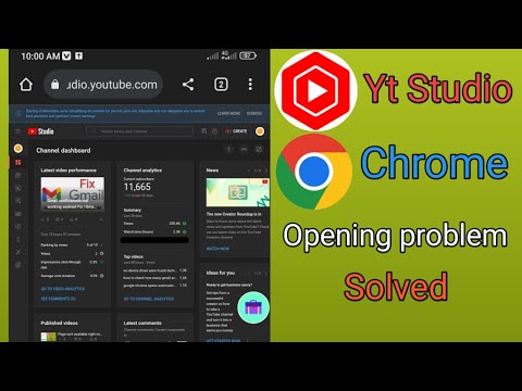 Youtube studio not open chrome browser