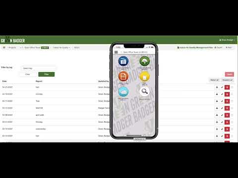 How do I create an IAQ report using the Green Badger website and the app?