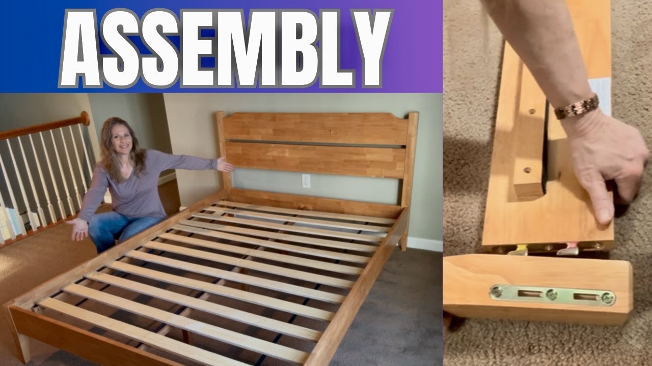 Solid Wood Platform Bed! Assemble in Under 30 Min. No Tools or Drama. Simple & Sophisticated.