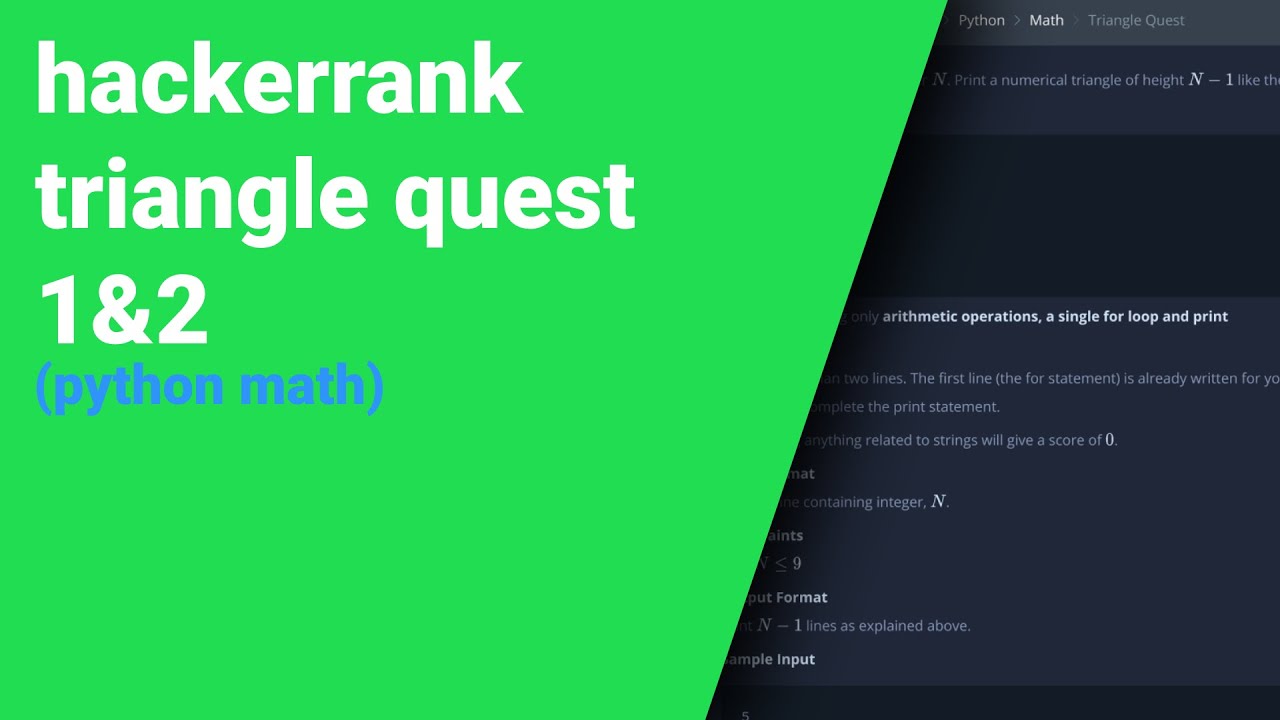 Hackerrank | Python - Triangle Quest 1 & 2