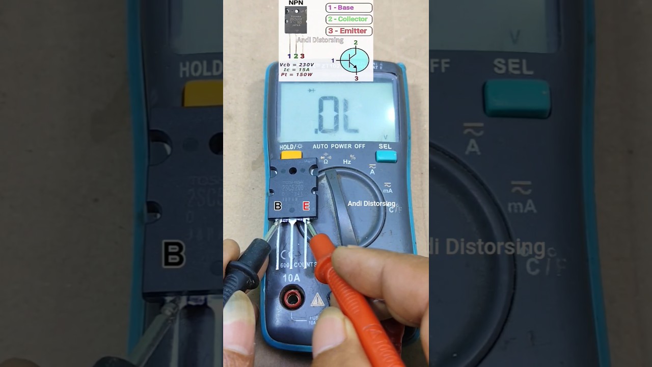 2SC5200 pin data and how to measure it #datasheet #pindata #2SC5200 #C5200 #transistor #electronics