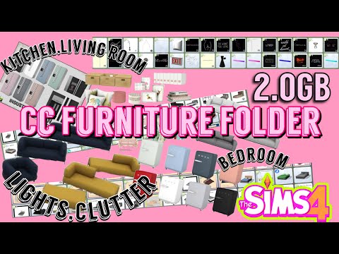 CC FURNITURE FOLDERπβ€οΈ + CLUTTER|CC FOLDER|THE SIMS 4