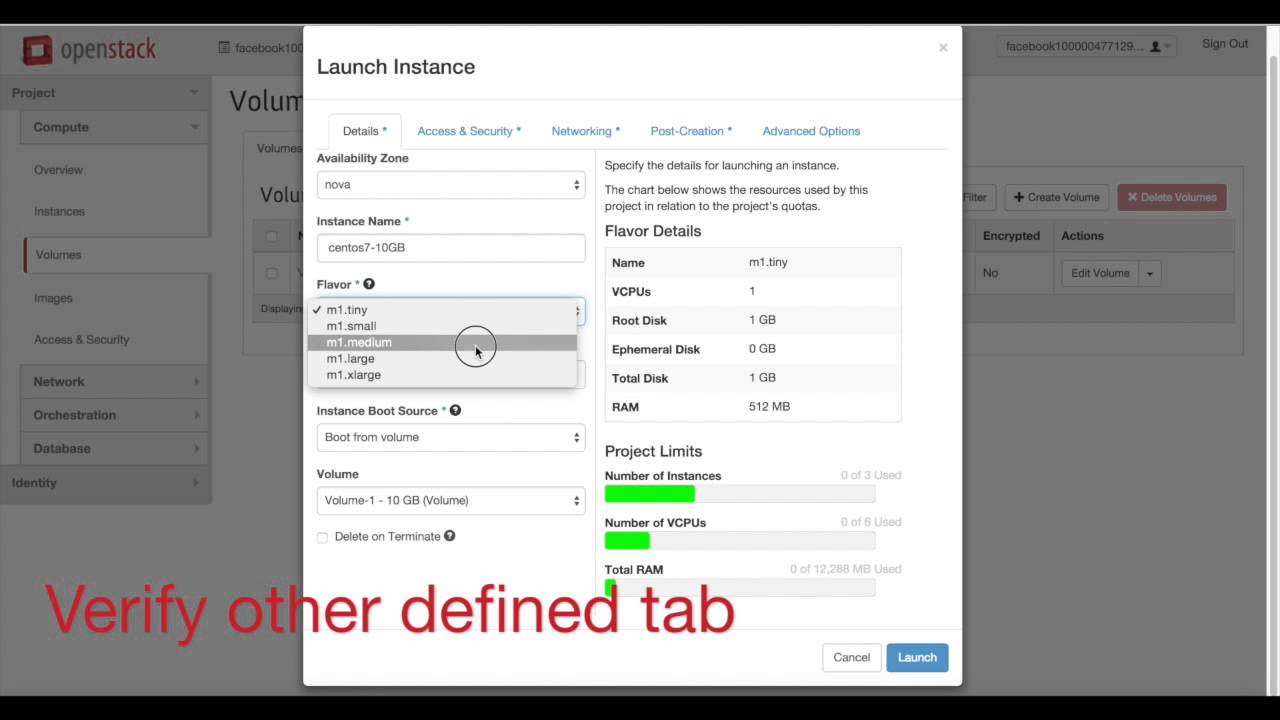 openstack create,attach, launch volume instance