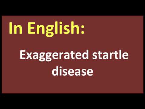 Exaggerated startle disease arabic MEANING