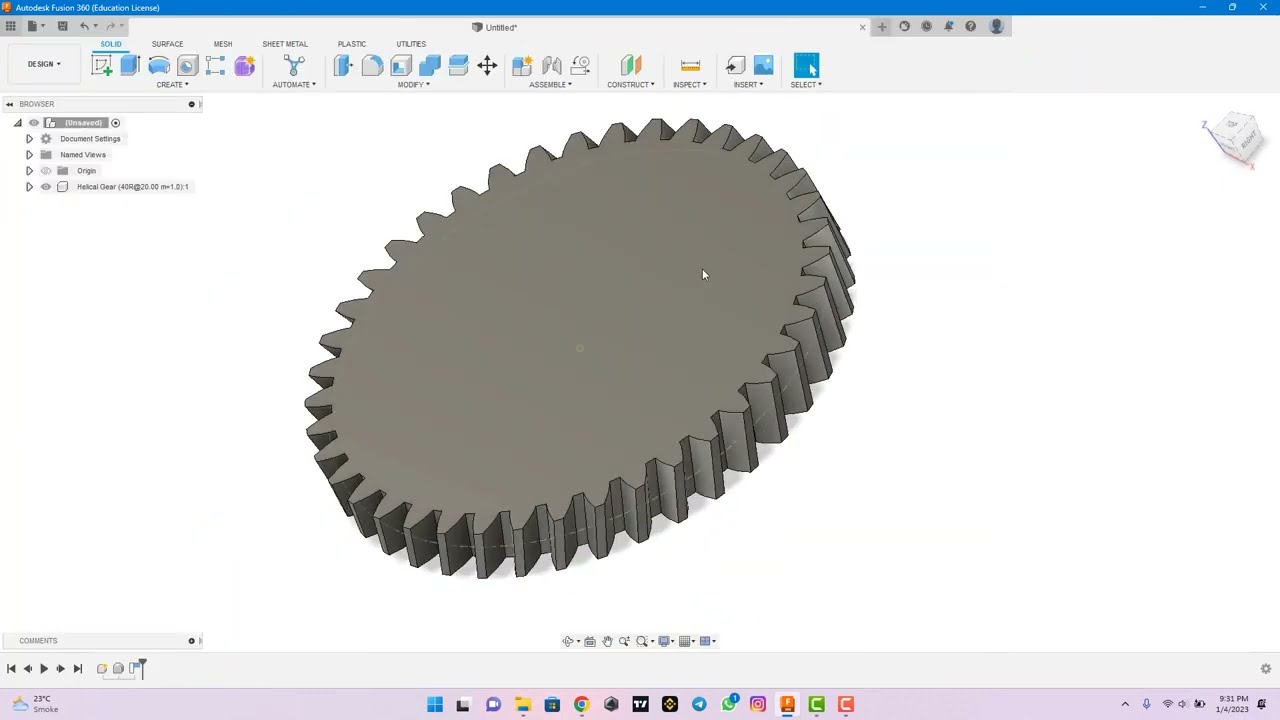 Fusion 360: Python scripting tutorial | Types of Gear