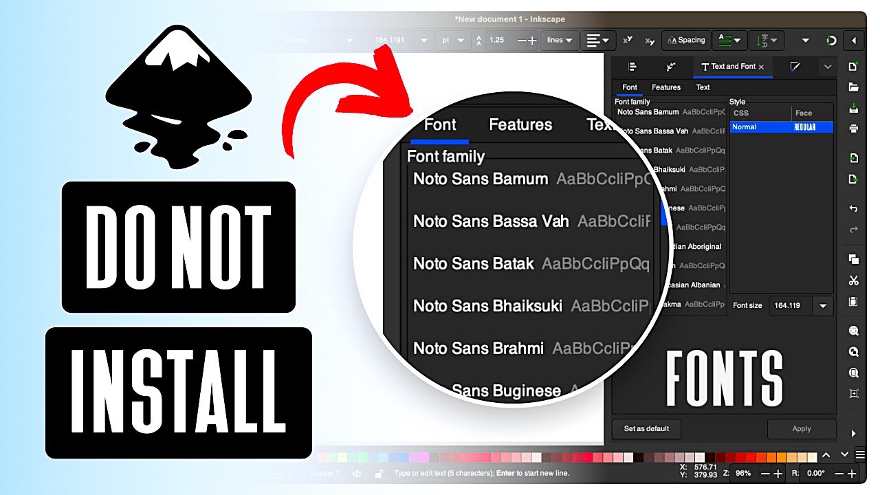 Use Fonts In Inkscape WITHOUT Installing Them