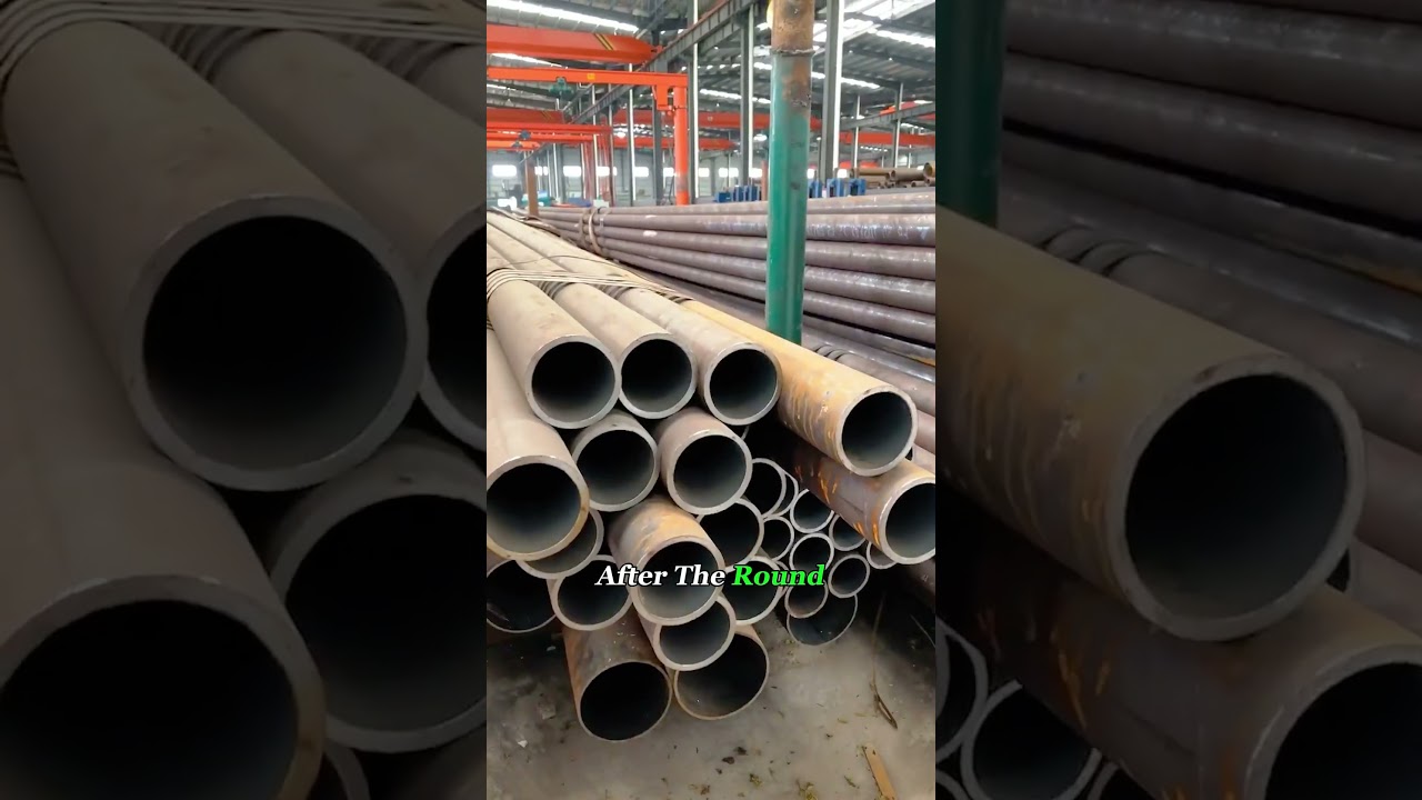 Why Round Steel Tubes Are Turned Into Square Tubes? #steeltube  #oddlysatifying #worklife