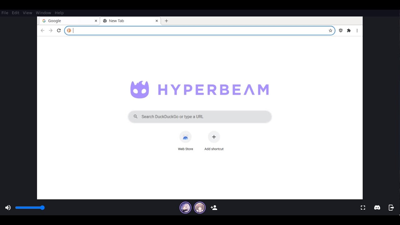 How to embed chrome in another web browser using Hyperbeam API