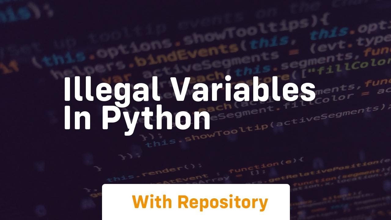 illegal variables in python