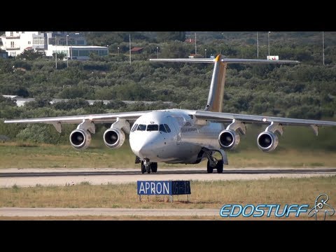 Malmö Aviation - BAE Systems Avro 146-RJ100 SE-DSP - Takeoff from SPU/LDSP Split airport