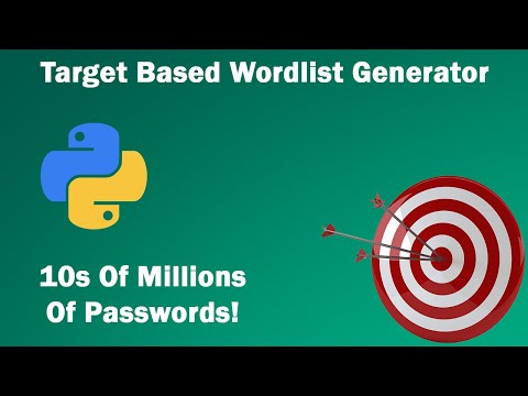 Target Based Wordlist Generator - Python Script
