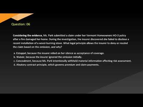Vermont Personal Line Insurance Exam Free Practice Questions Set Two